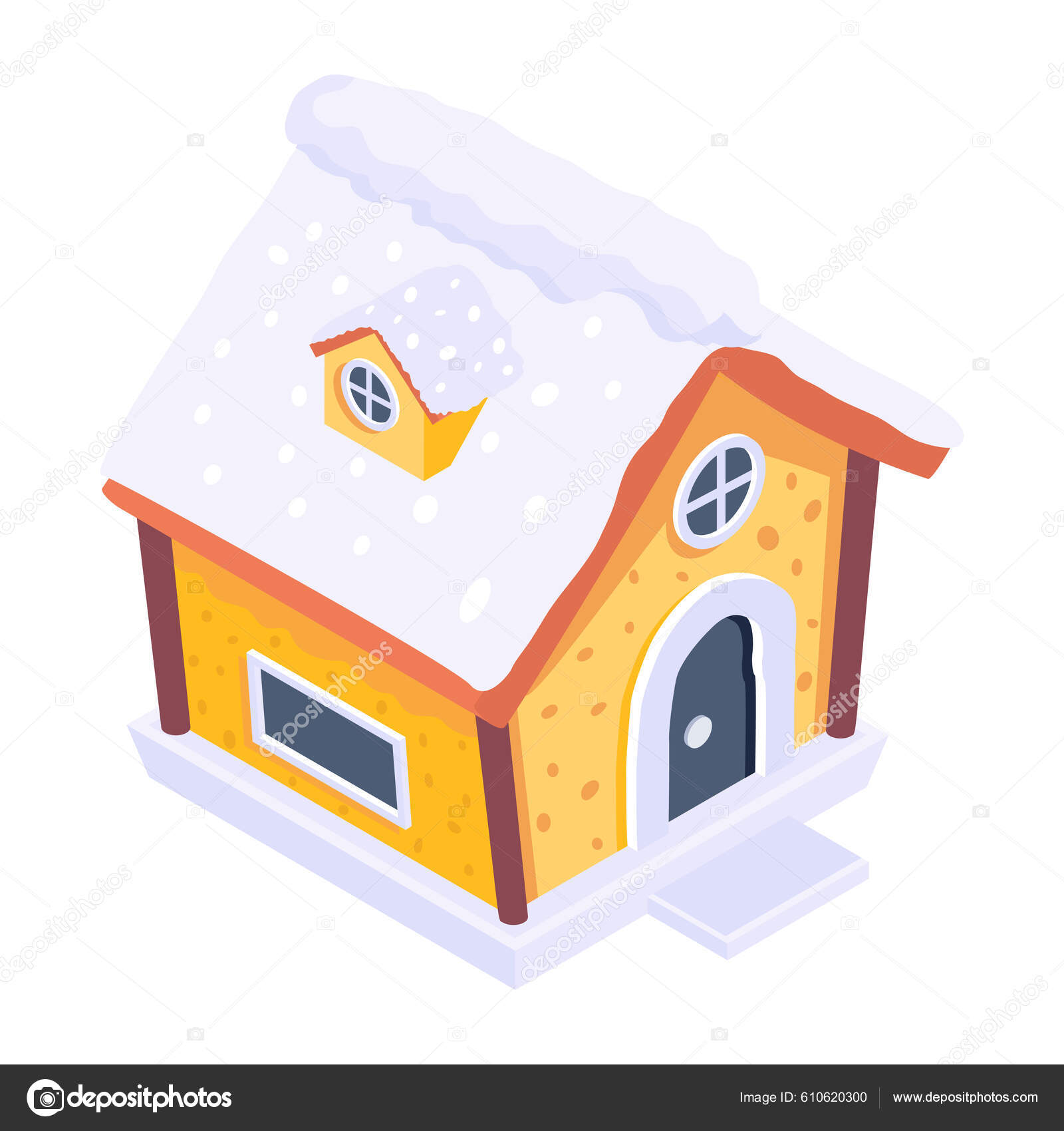 Snow Home Modern Design Vector Illustration Stock Vector by ...