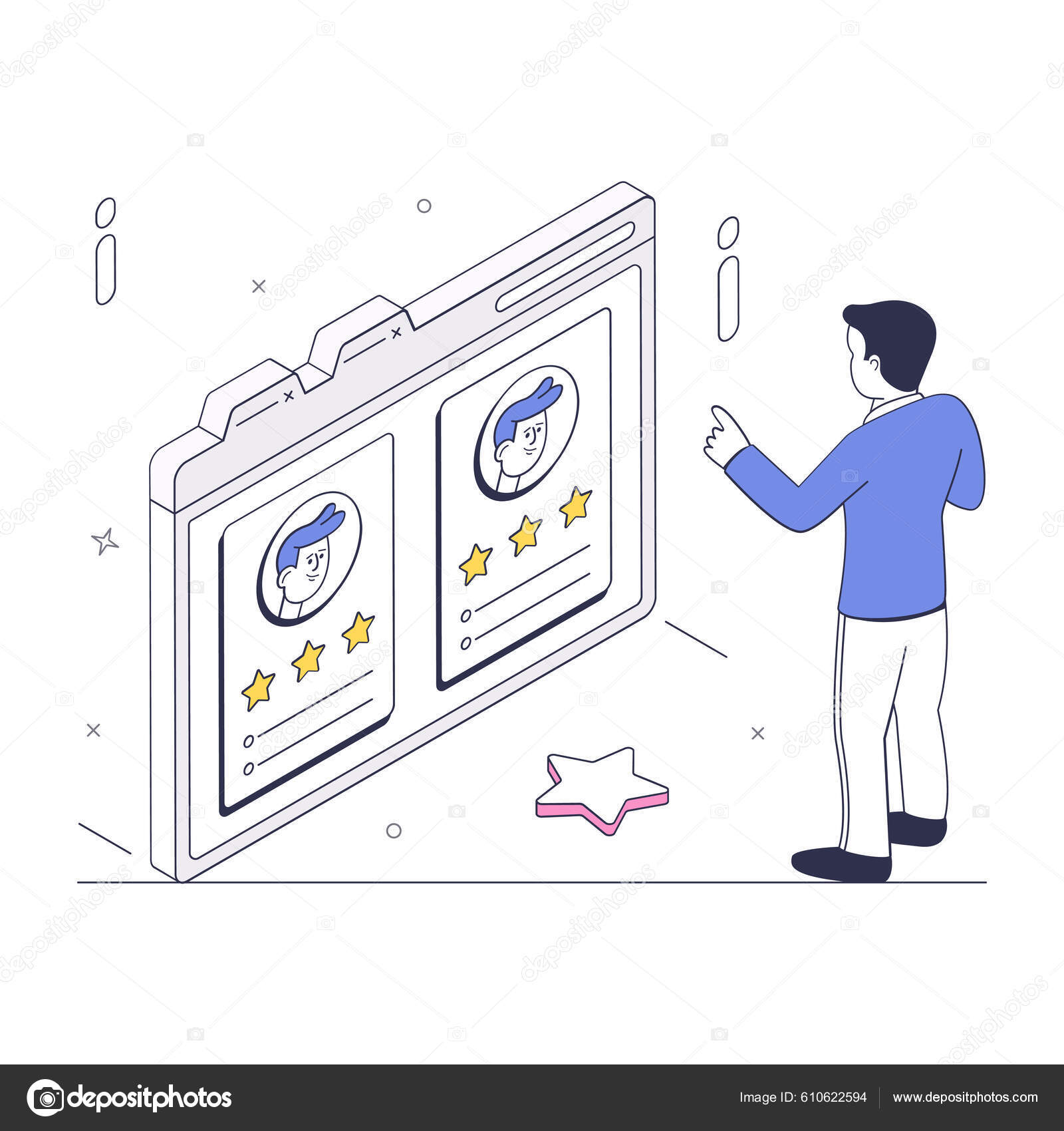 Employee Hiring Modern Design Vector Illustration Stock Vector by ...