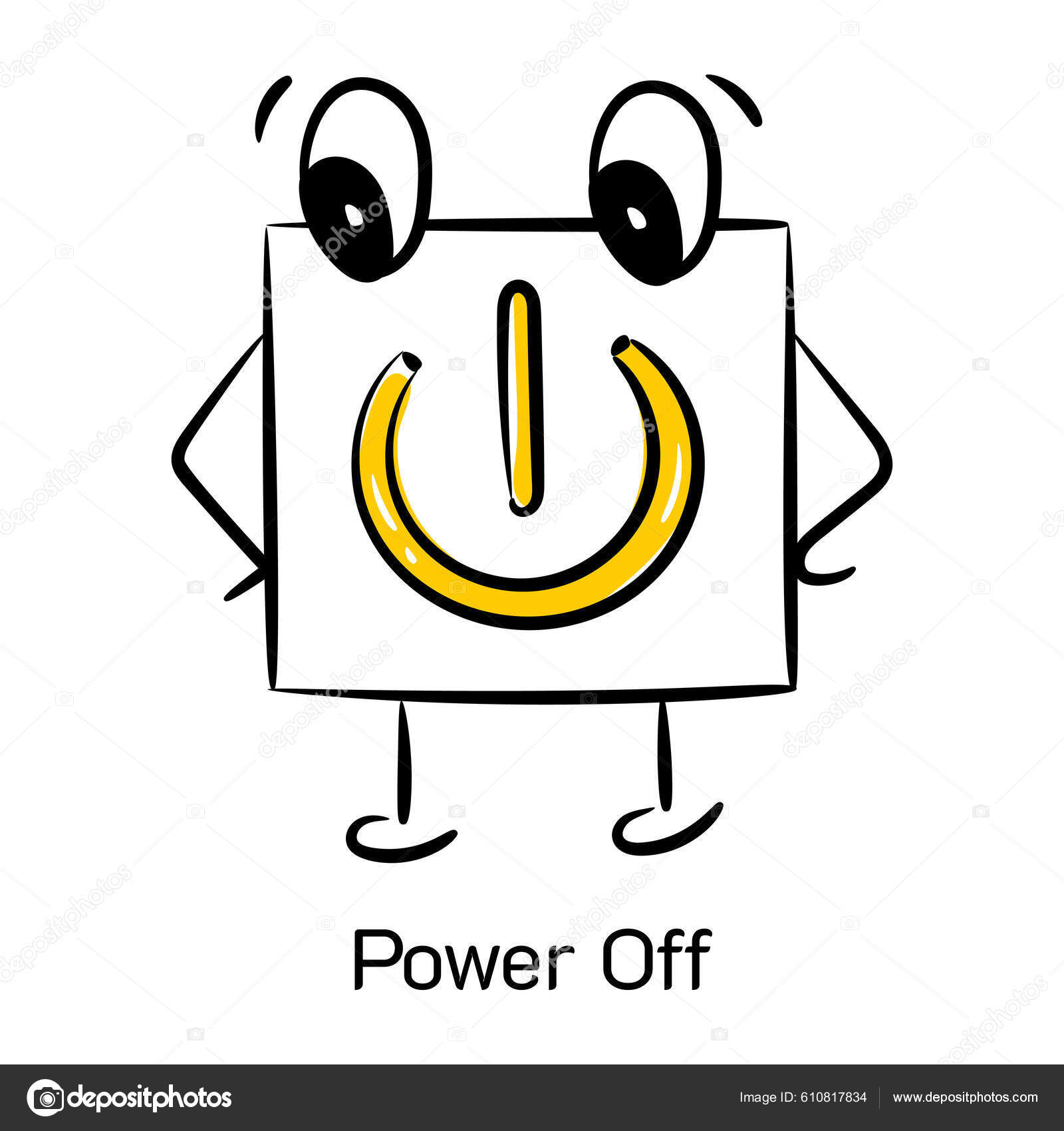 Illustration Vectorielle D'un Personnage Dessin Animé Avec Signe ...