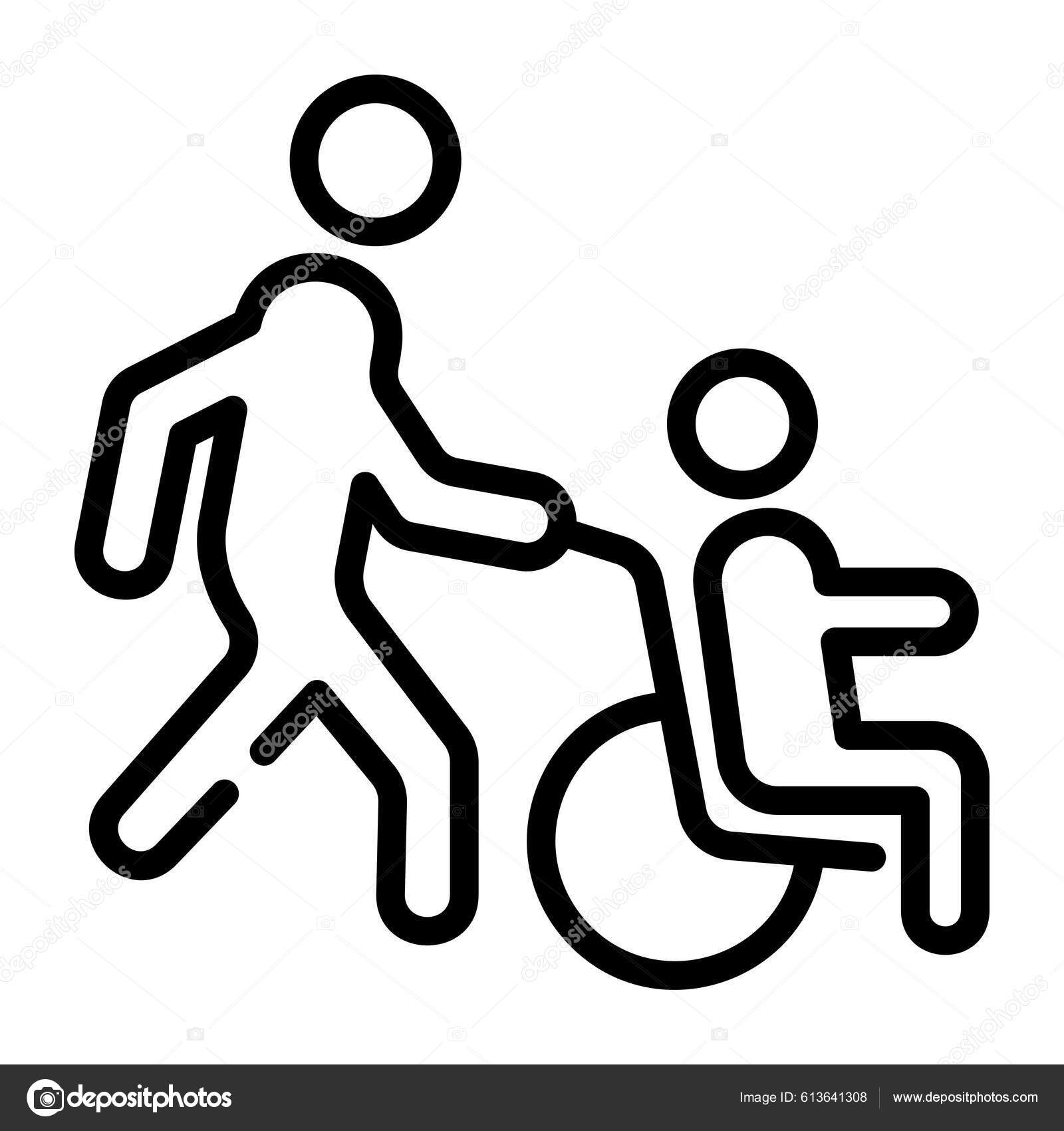 Ícone Esboço Homem Incapacitado imagem vetorial de smashingstocks ...