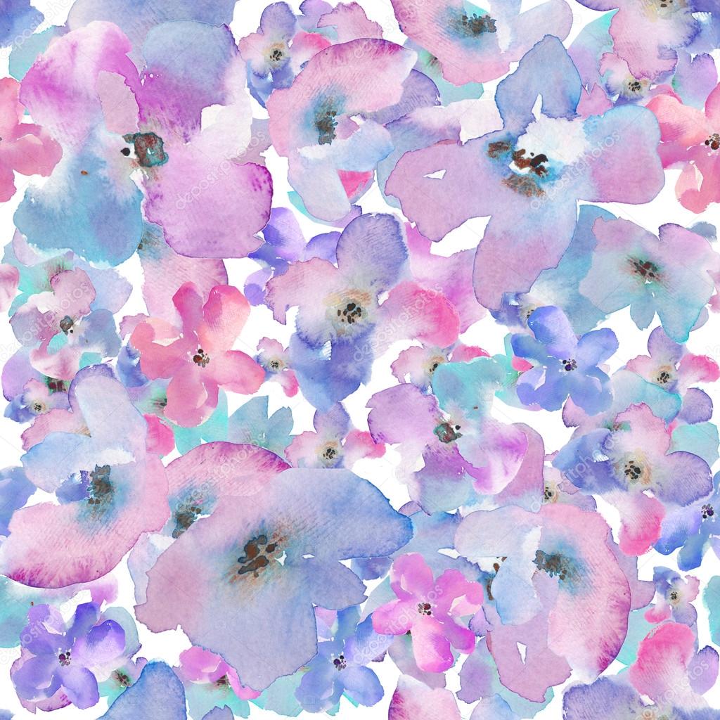 Modern Watercolor Floral Background Pattern. Stock Photo by ©angiemakes ...