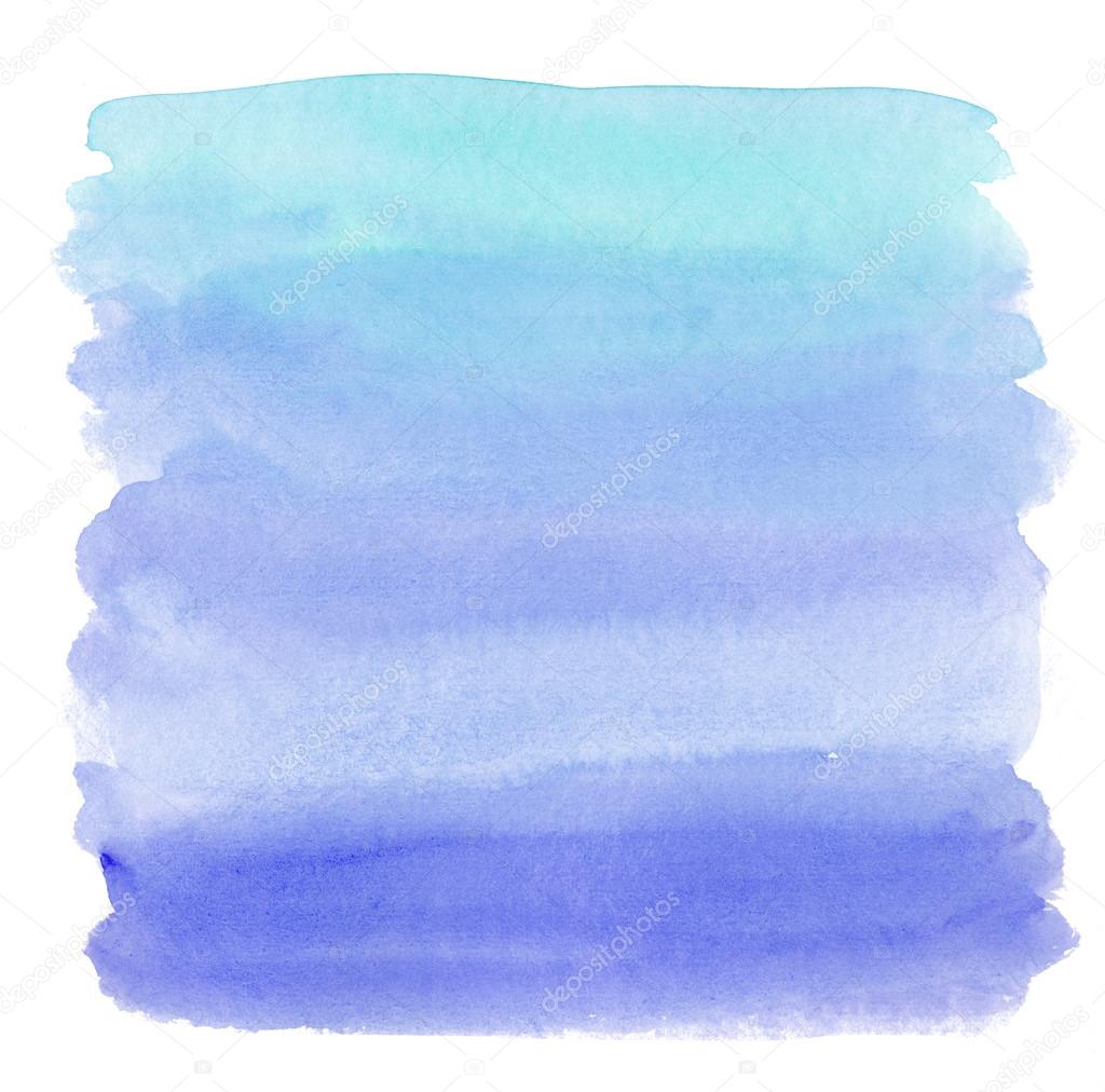 Blue Ombre Watercolor Background