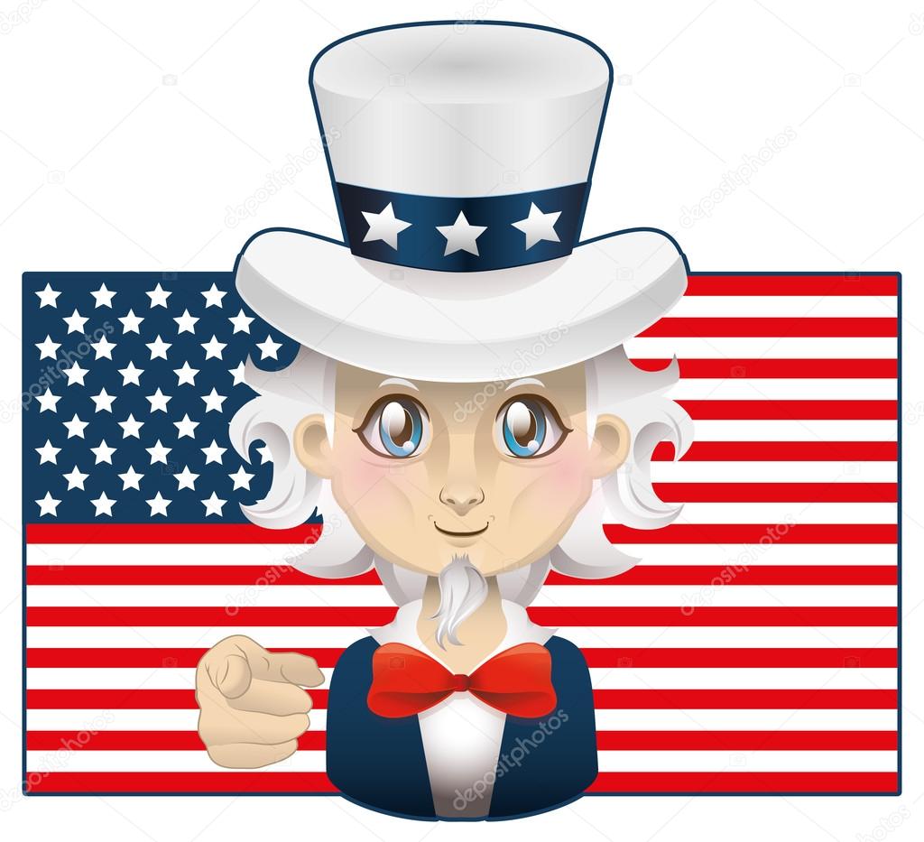 Uncle Sam with USA flag Stock Vector Image by ©AgnesSz #48726185