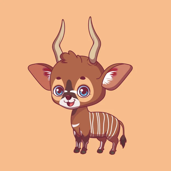 Illustration Cartoon Banteng Colorful Background Stock Vector by ...