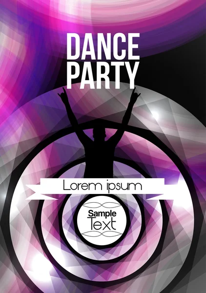 Dance Party Poster Background Template - Vector Illustration — Stock ...