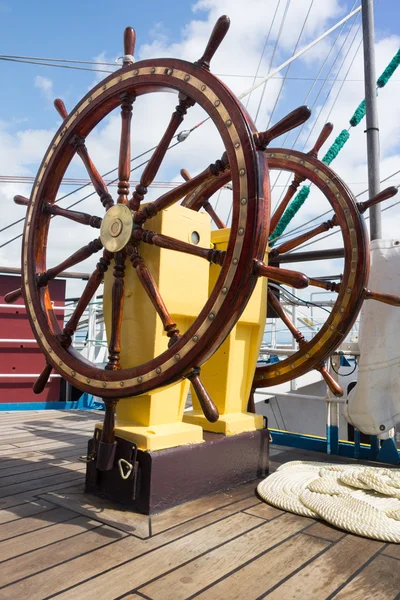 Old boat steering wheel — Stock Photo © dovapi #1725328