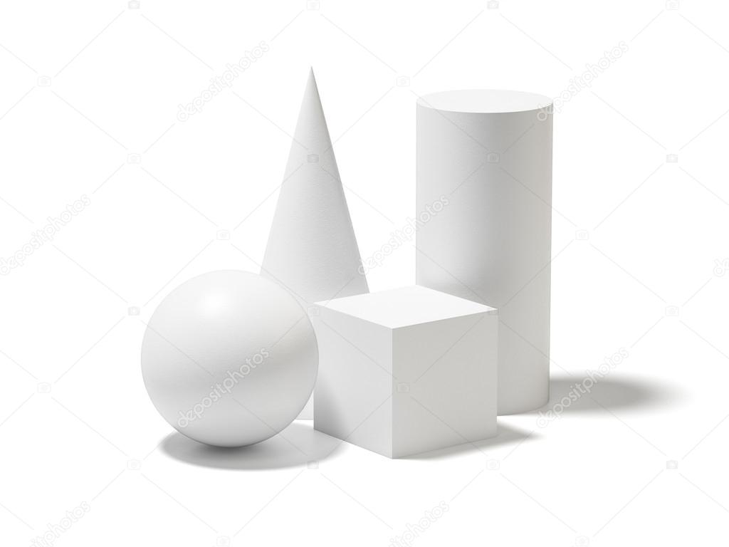 Composition of basic geometric shapes — Stock Photo © NikolayN #50976385