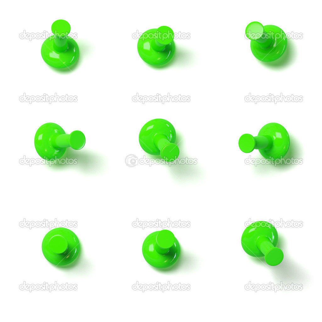 Green Pushpin Transparent Background