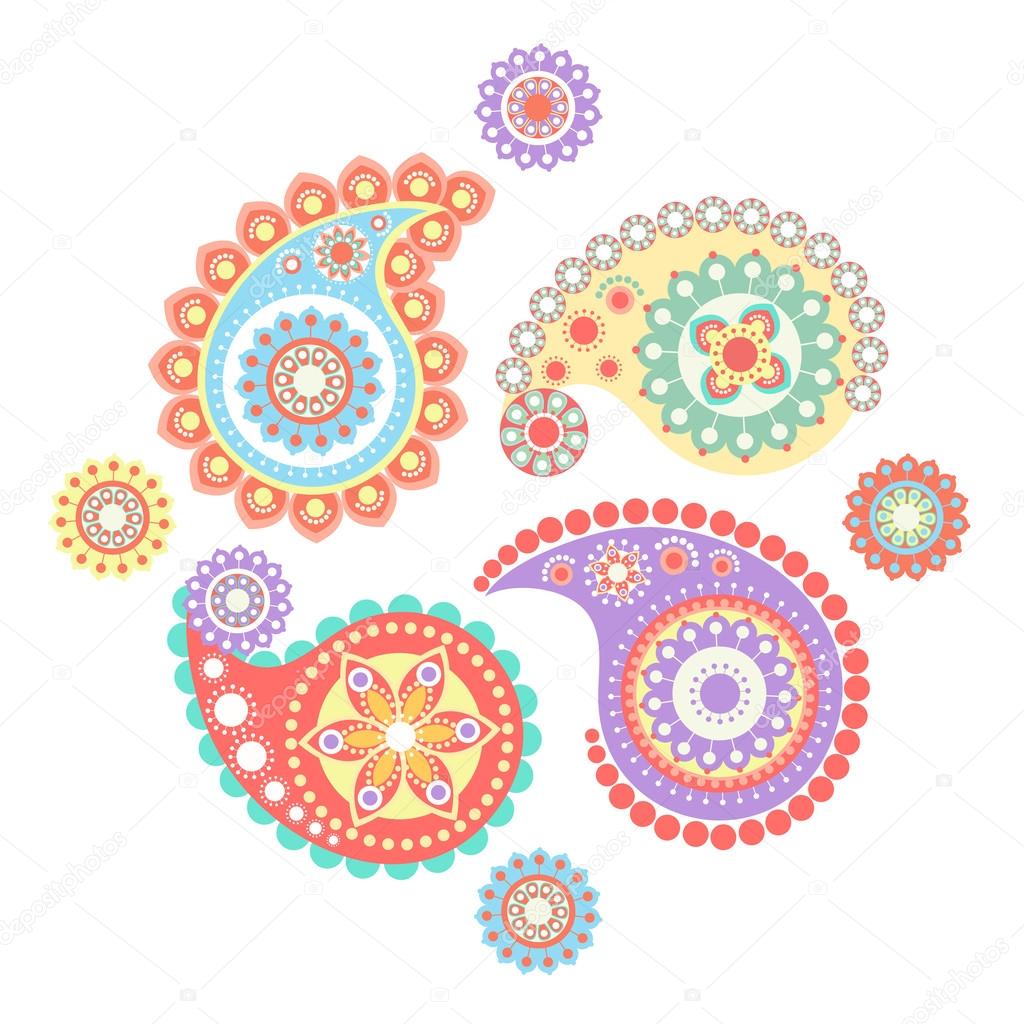 Colorful Indian Pattern Vector Stock Vector by ©Arisa_J #47249771