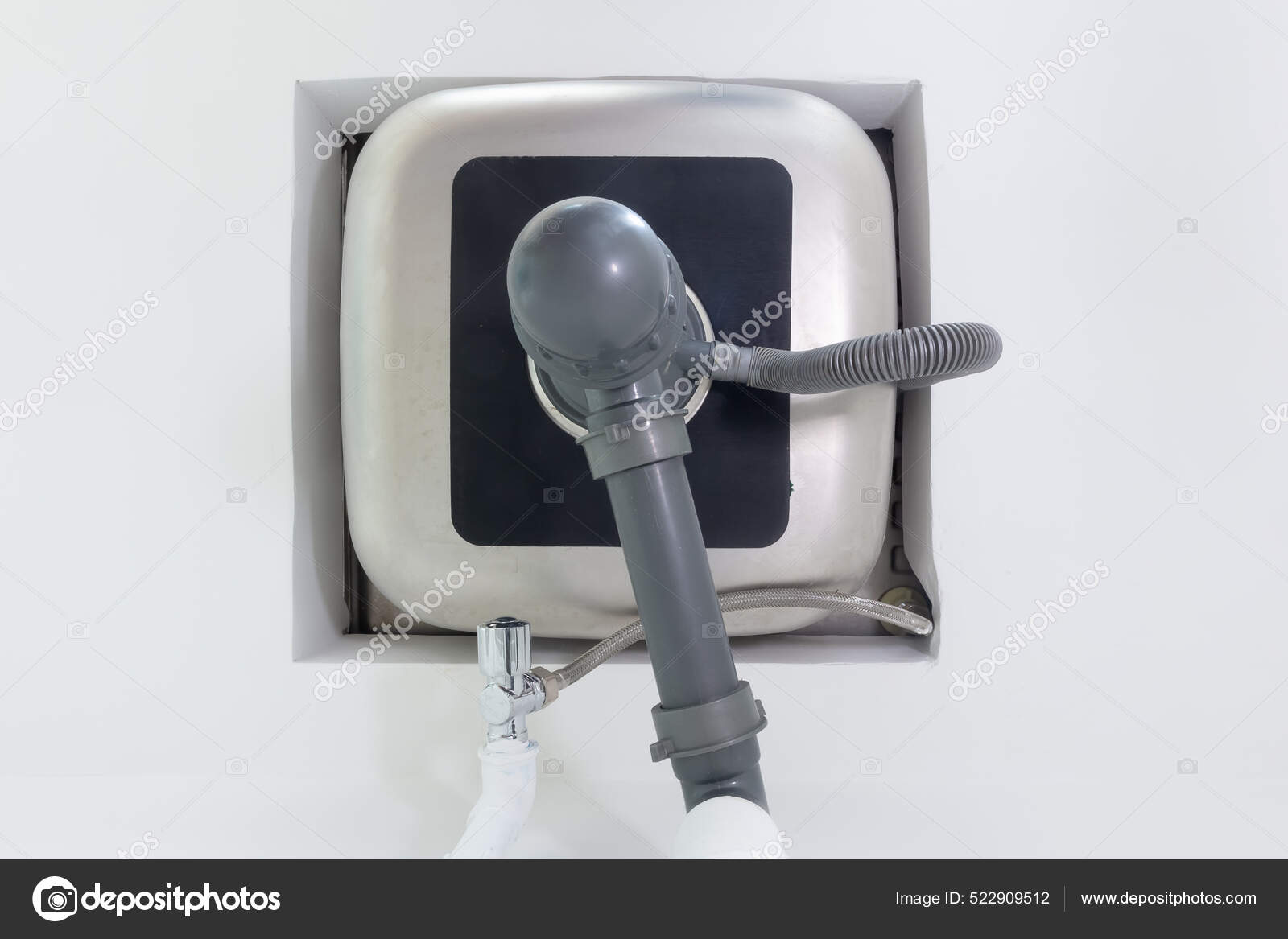 Drain Pipe Sewer Kitchen Sink Pvc Plastic Pipe Flexible Supply Stock ...