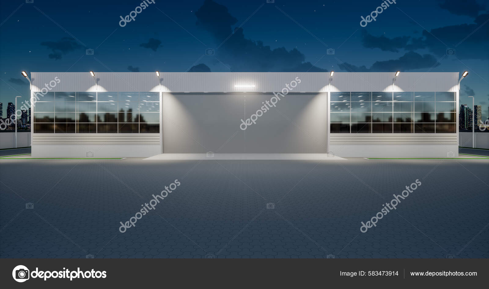 3d Modern Factory Buildings