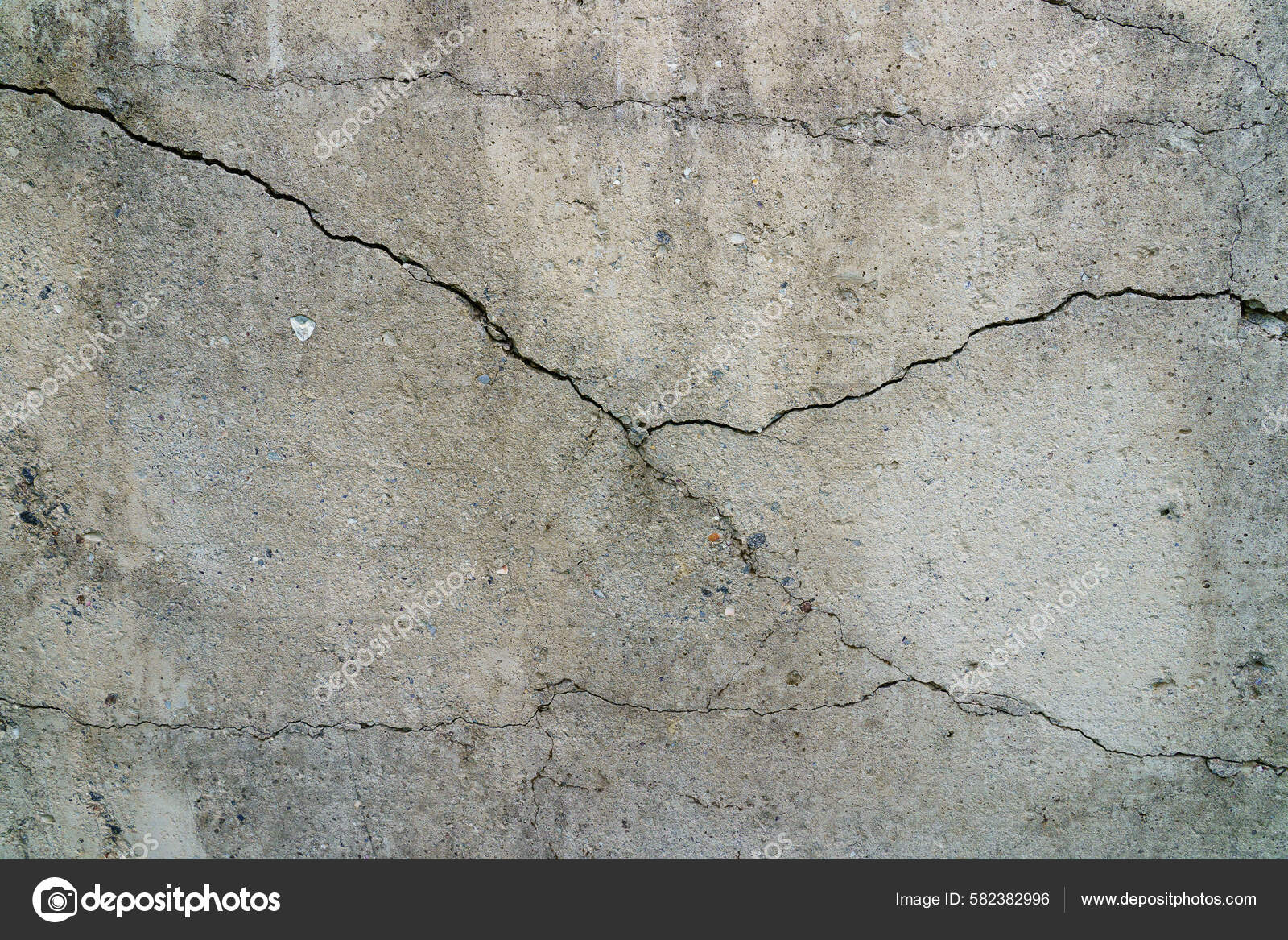 Cracked Concrete Slab Wall Made Cement Crack House Foundation Repair ...