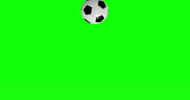 Football Bouncing Animation Green Background Soccer Ball Animation ...