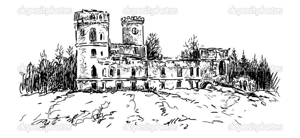 Ruiny zamku — Grafika wektorowa © alekseimakarov #47152457