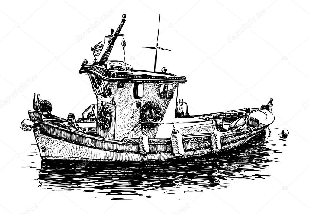 Fishing Boat Sketch