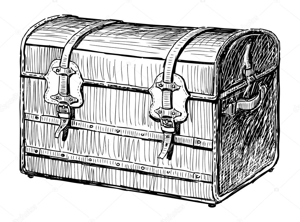 viejo baúl — Archivo Imágenes Vectoriales © alekseimakarov #47159537