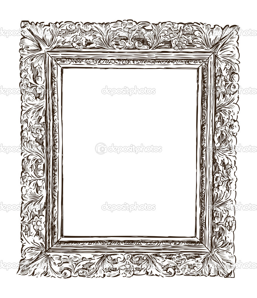 Old ornate frame Stock Vector by ©alekseimakarov 47159863
