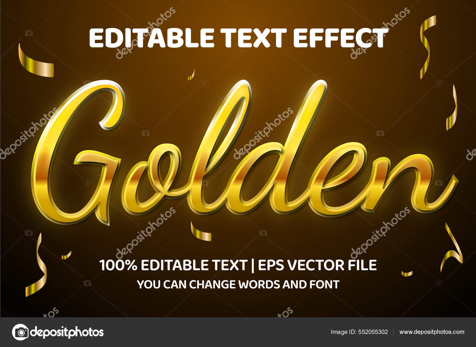 Gold Neon Sign Text Vector Illustration Stock Vector by ©astadesain ...