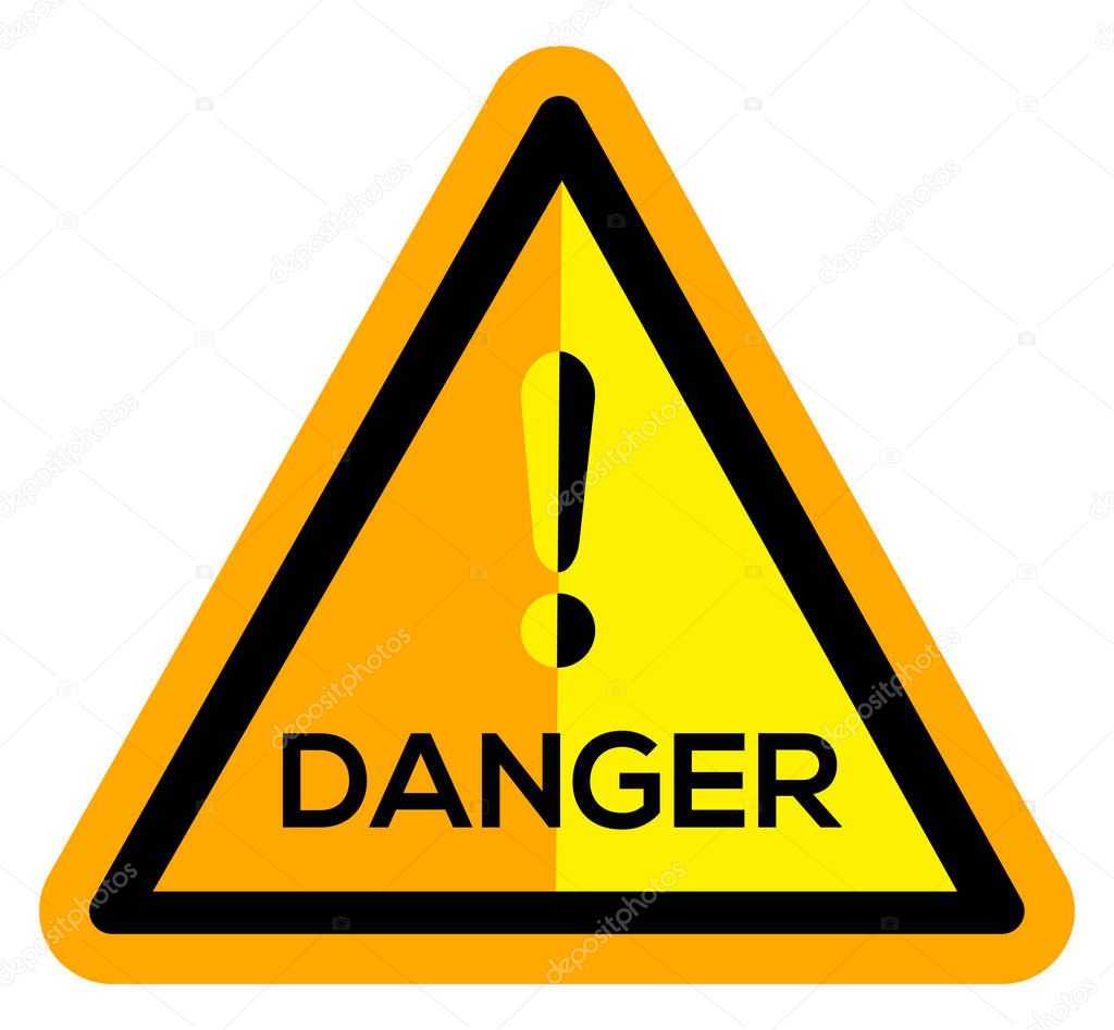 Peligro vector ilustración signo, símbolo, etiqueta engomada del ...