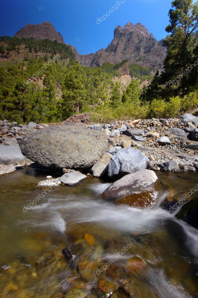 Torres del río Taburiente y Murallas, Parque Nacional Caldera de ...