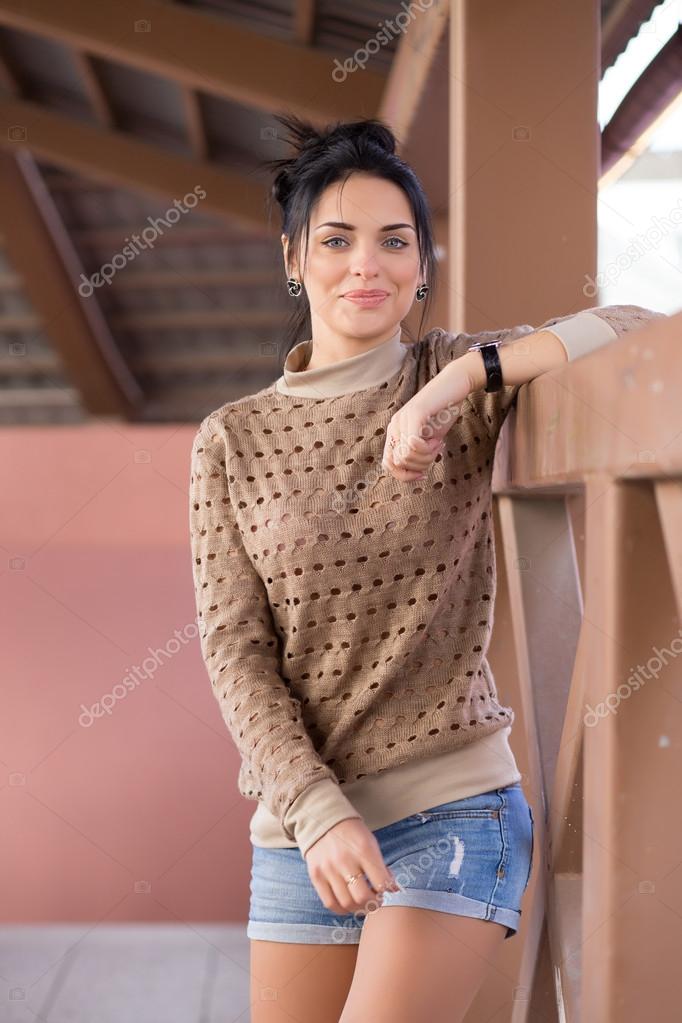 Sexy Girl Outdoor Summer Fashion Portrait Yong Beautiful Female Stock