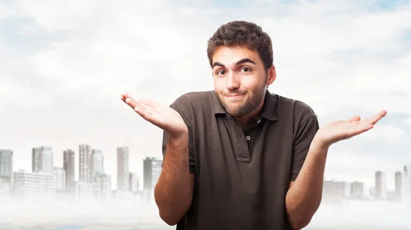 Handsome young man having doubt Stock Photo by ©AsierRomeroCarballo ...