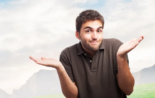 Handsome young man having doubt Stock Photo by ©AsierRomeroCarballo ...