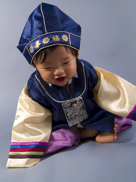 Korean baby boy in traditional costume — Stock Photo ...