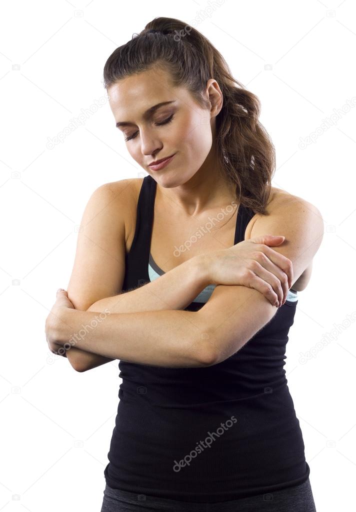 Female with muscle cramps Stock Photo by ©innovatedcaptures 49313157