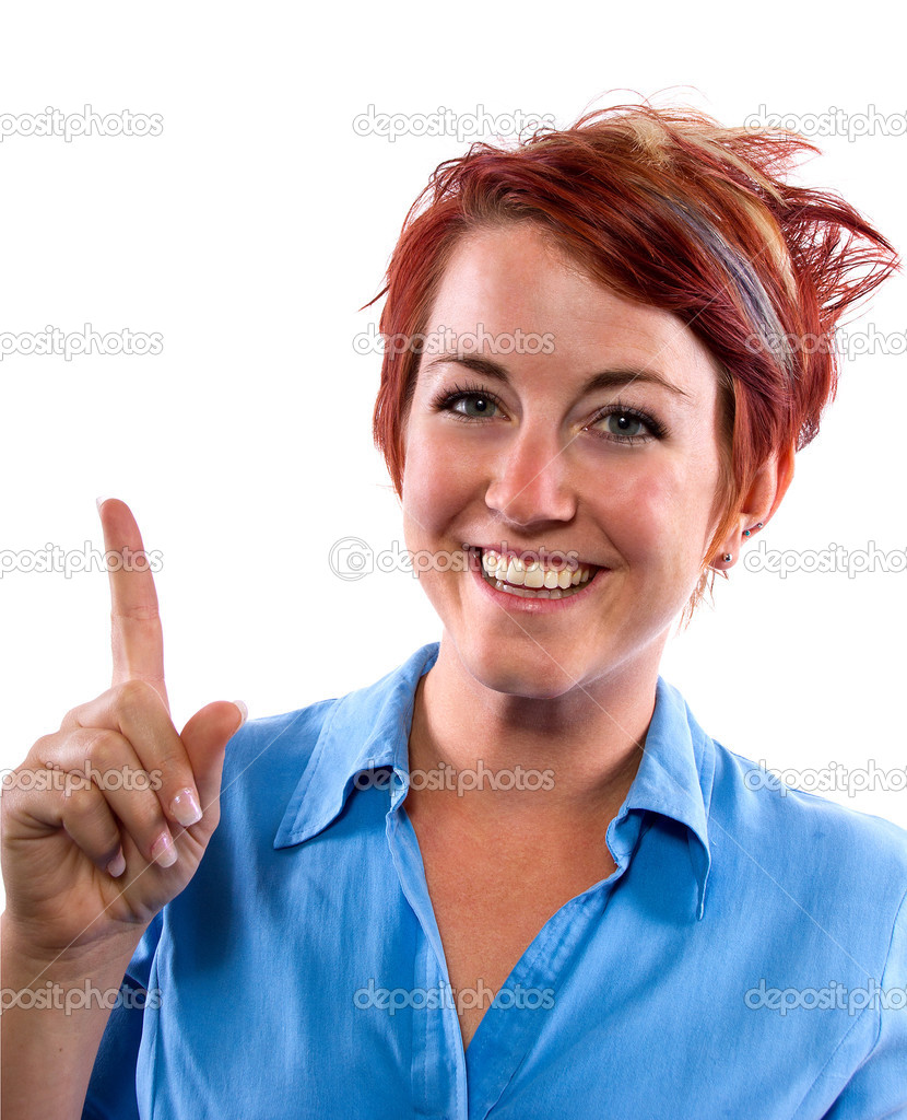 Woman pointing Stock Photo by ©innovatedcaptures 49315707