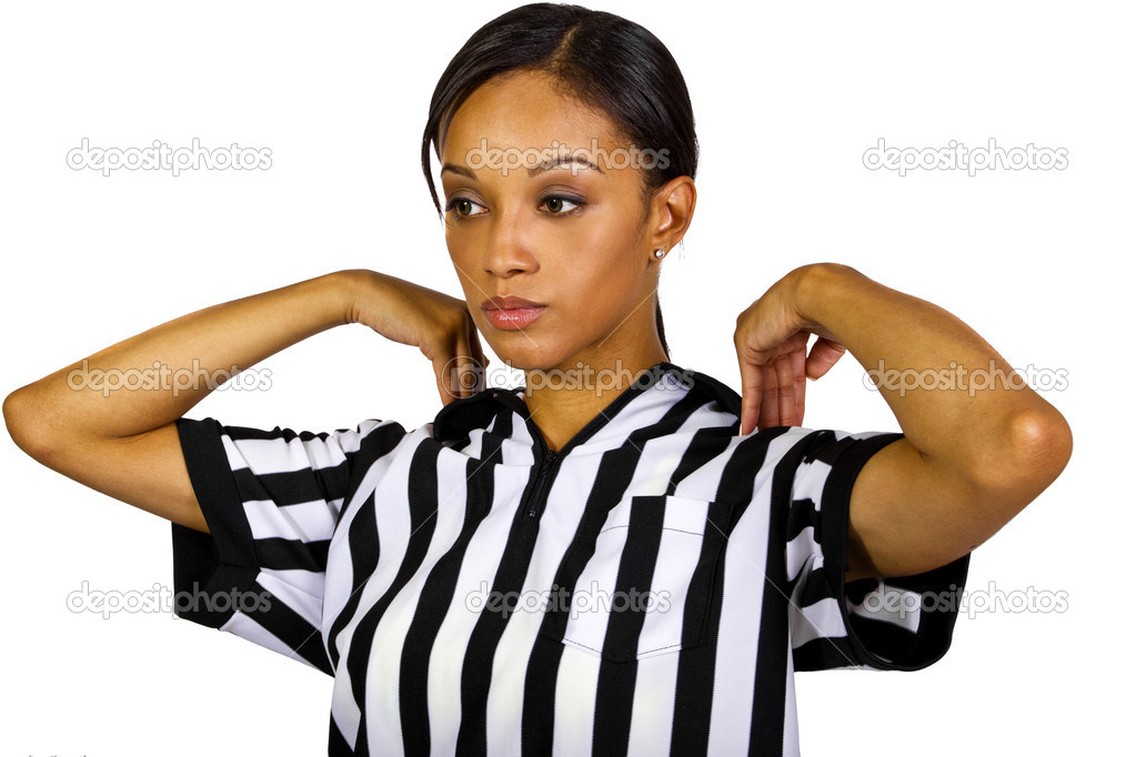 Female referee with hand gestures Stock Photo by ©innovatedcaptures ...