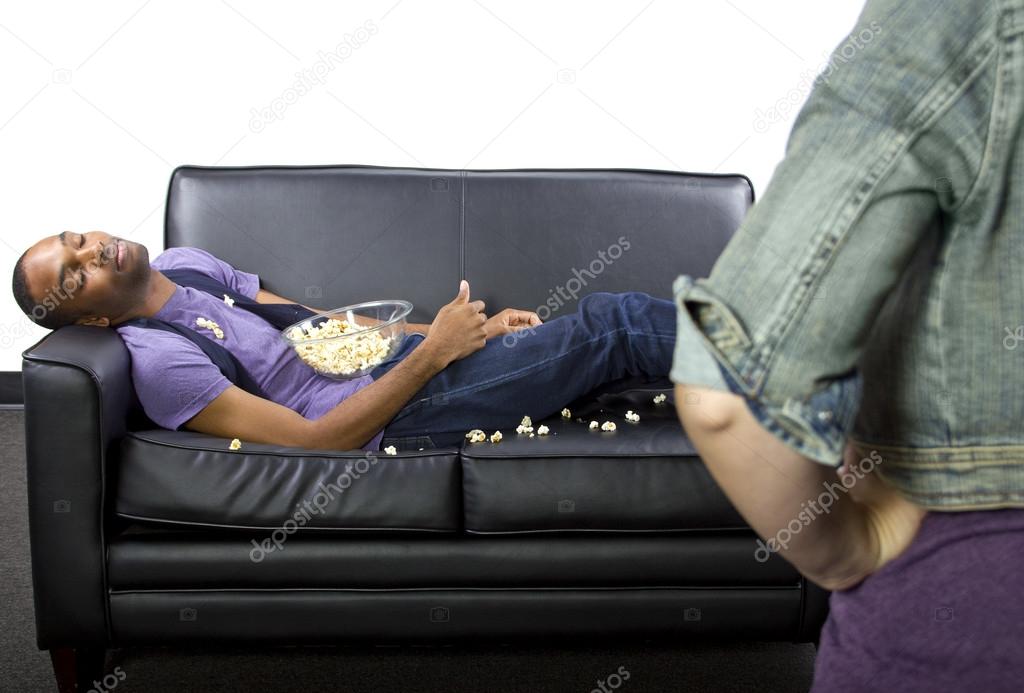 Female angry at male making mess — Stock Photo © innovatedcaptures ...