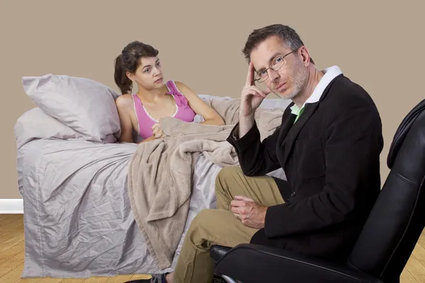 Father and lazy daughter — Stock Photo © innovatedcaptures #49320629