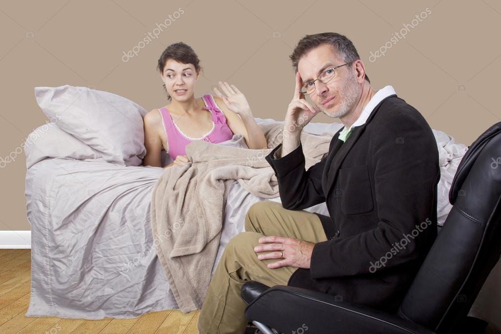 Father and lazy daughter — Stock Photo © innovatedcaptures #49320569