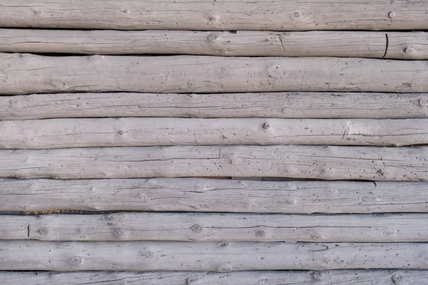White painted wooden logs wall background - Stock Image - Everypixel