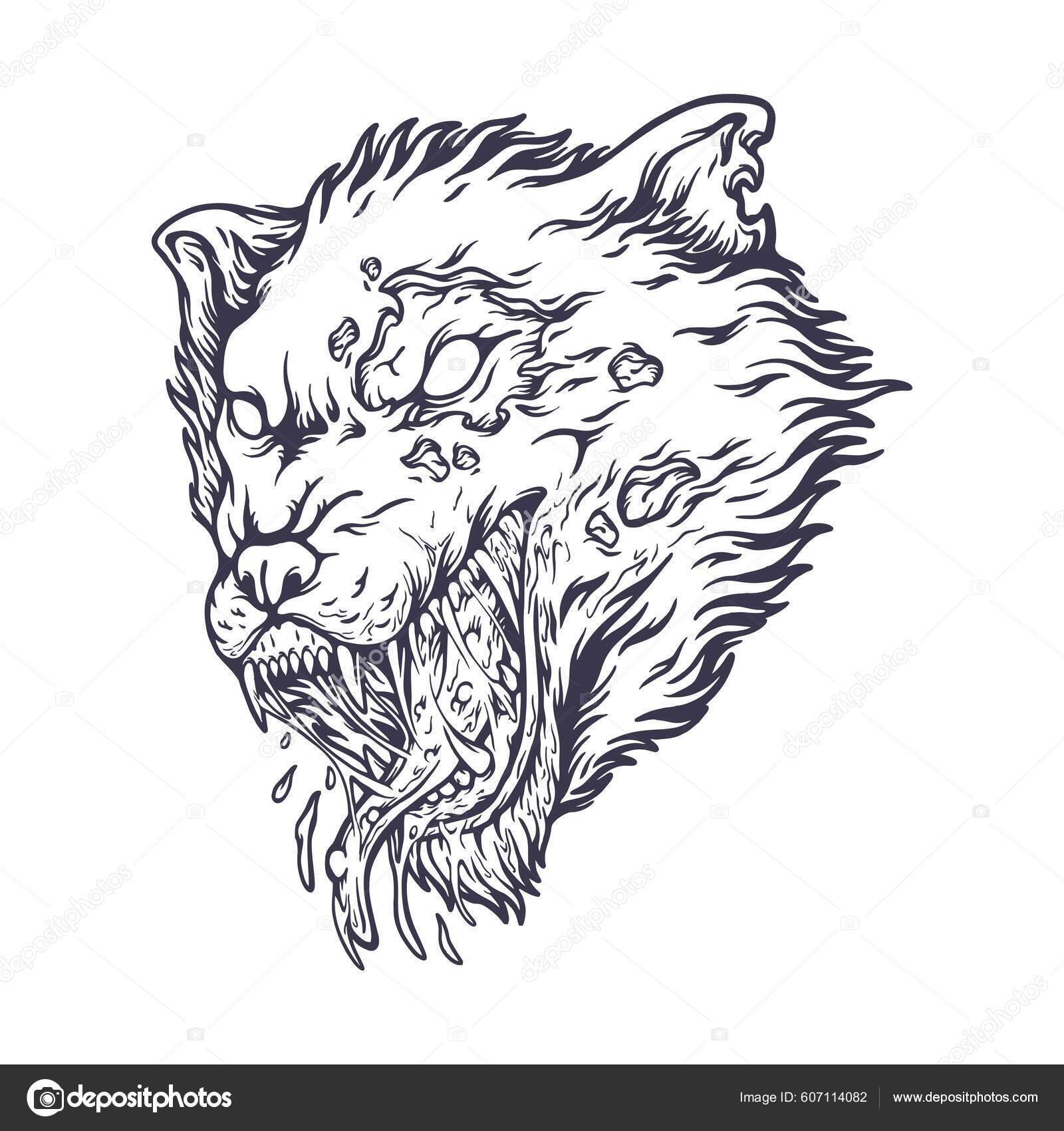 Silhouette De Loup Garou Group Of Werewolf Silhouettes On A White