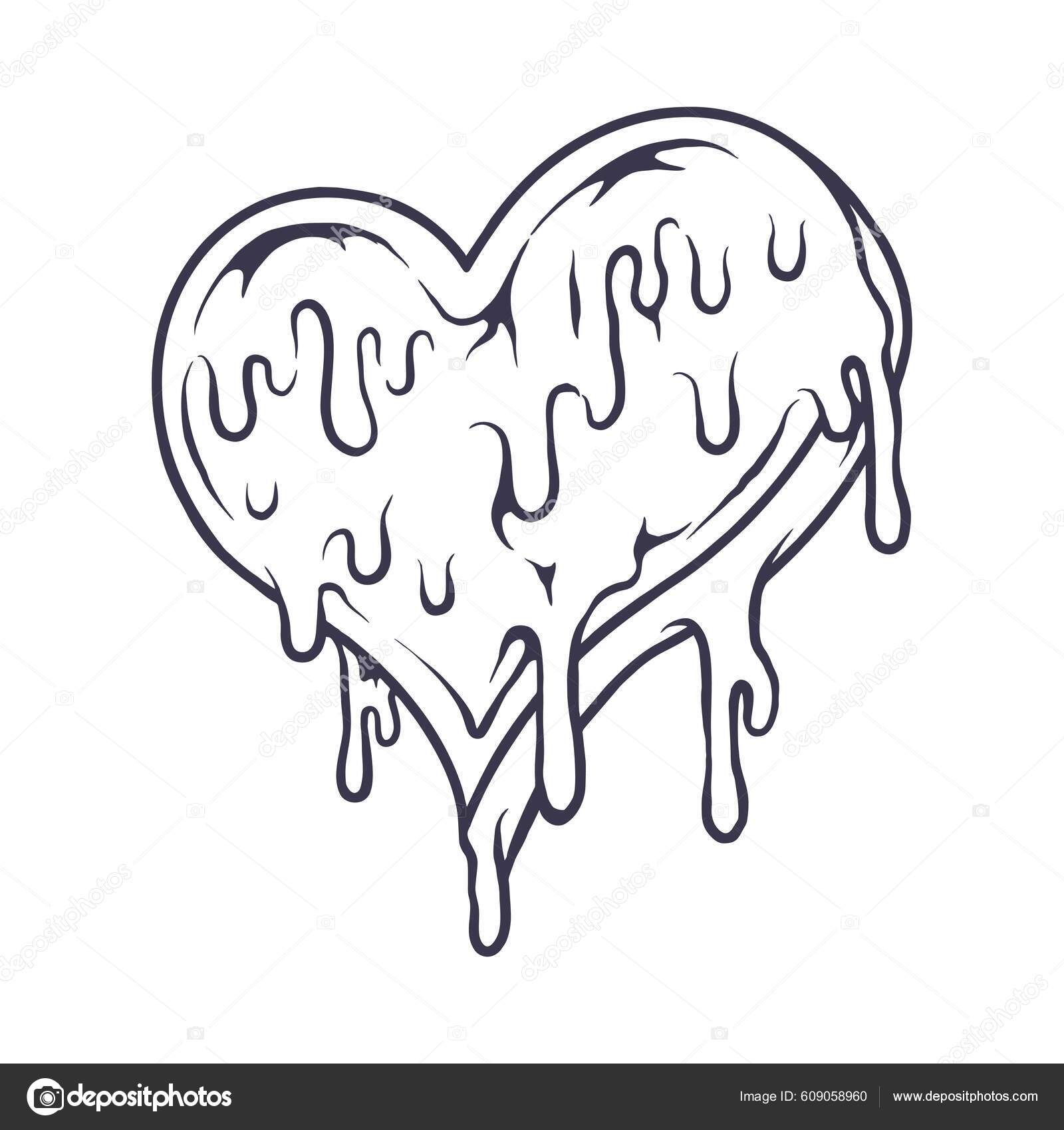 Melting Heart Drawing