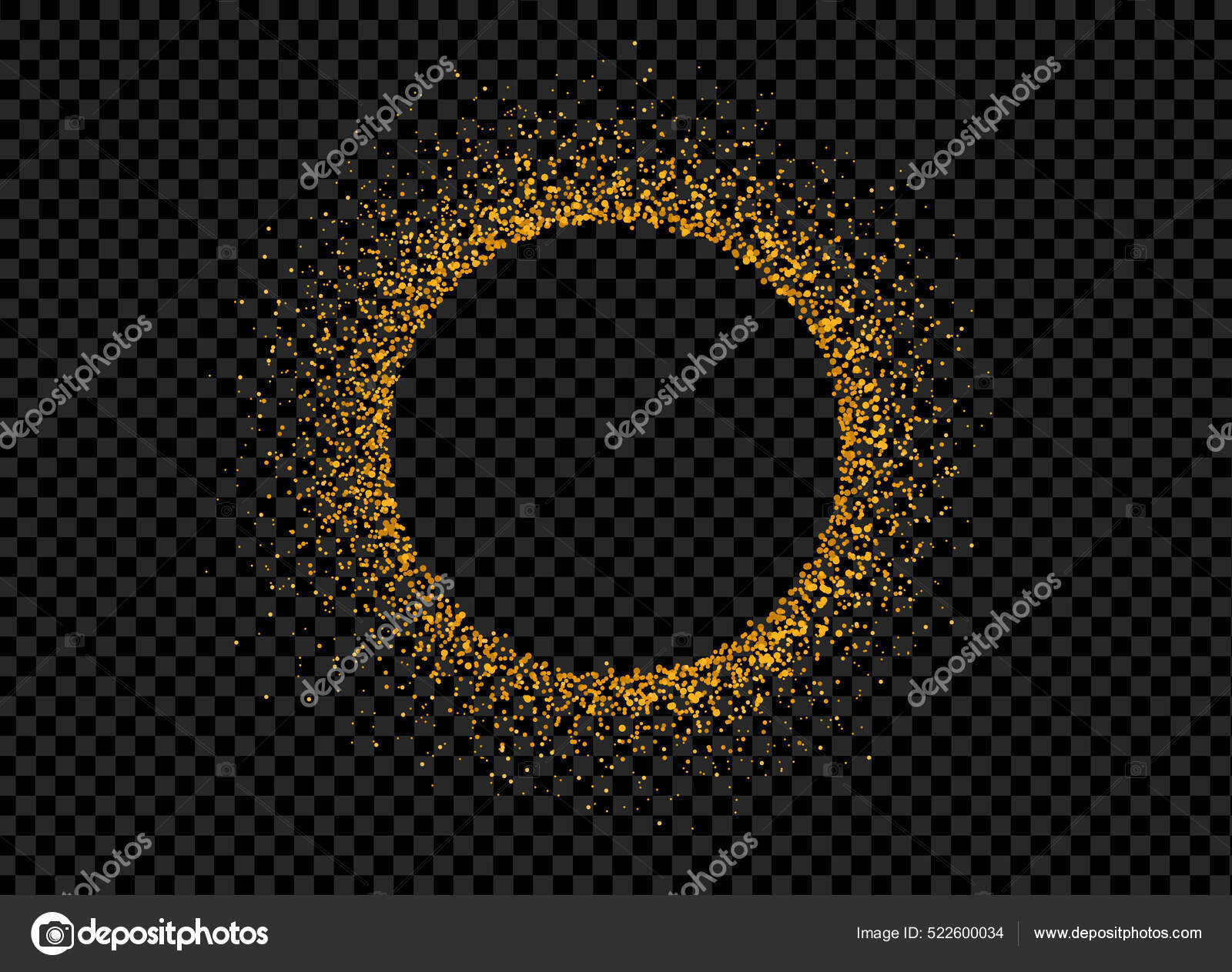 Gold Glitter Particles Circle Shape Isolate Png Transparent Background ...