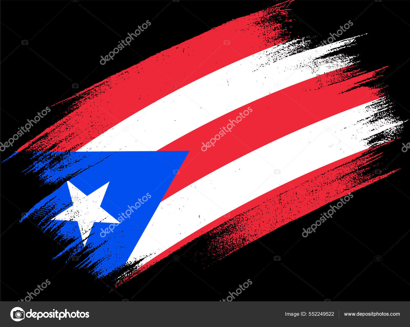 Plantilla De Bandera De Puerto Rico