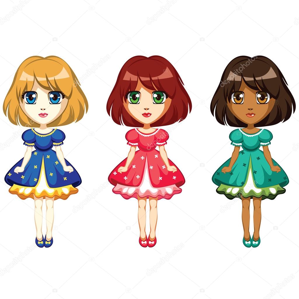 Girls dolls Stock Vector Image by ©hellochooseme #49478265