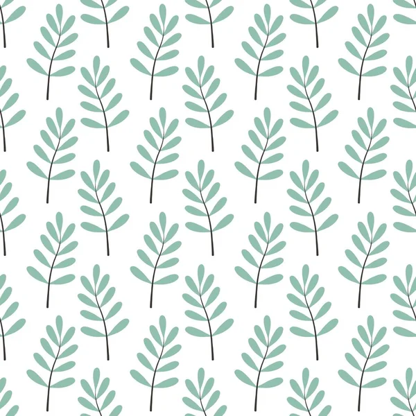 Simple Cute Floral Pattern Beautiful Little Leaves Plant White ...