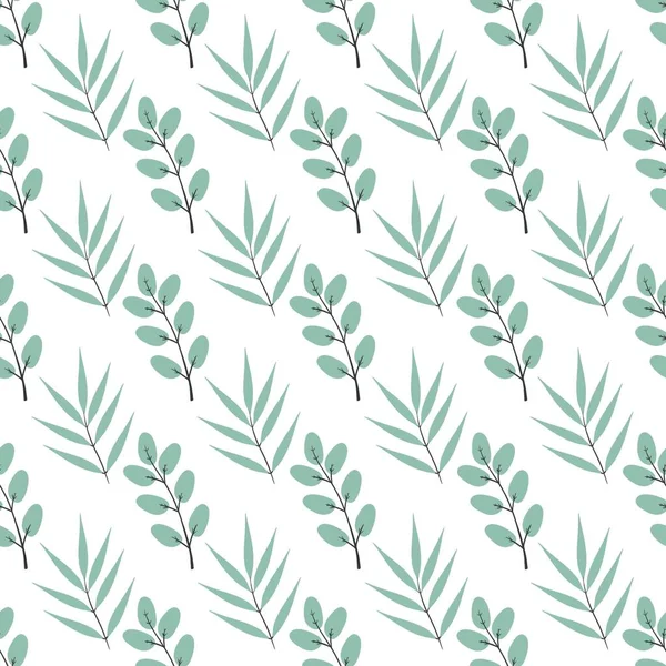 Simple Cute Floral Pattern Beautiful Little Leaves Plant White ...