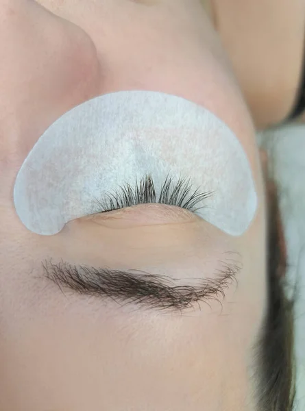 Close up of eyelash Extensions mega volume kim k wet effect . High ...
