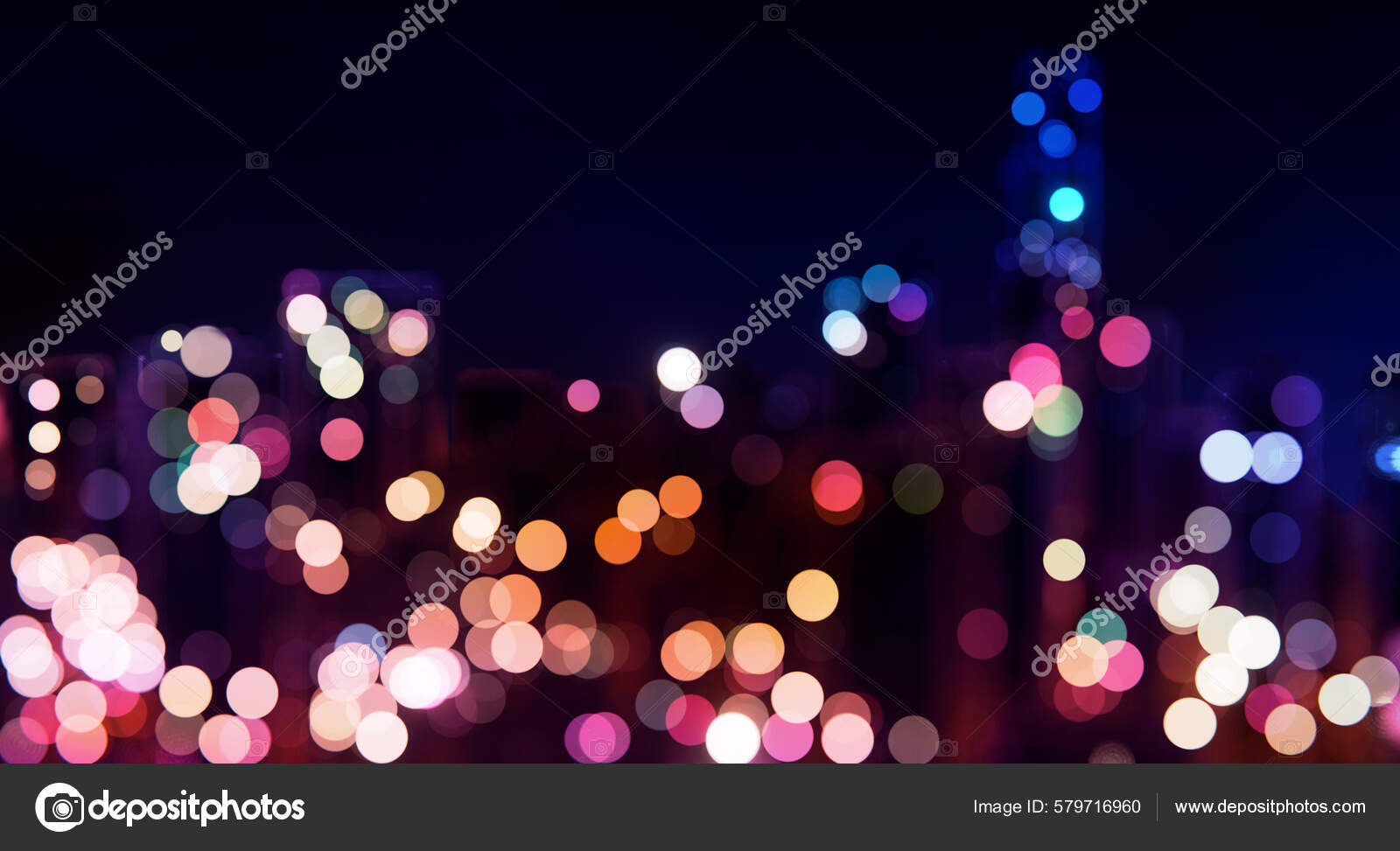 City Night Lights Abstract