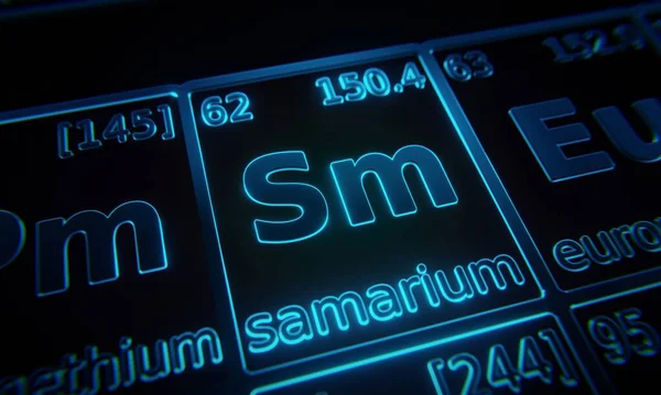 Focus Chemical Element Caesium Illuminated Periodic Table Elements ...