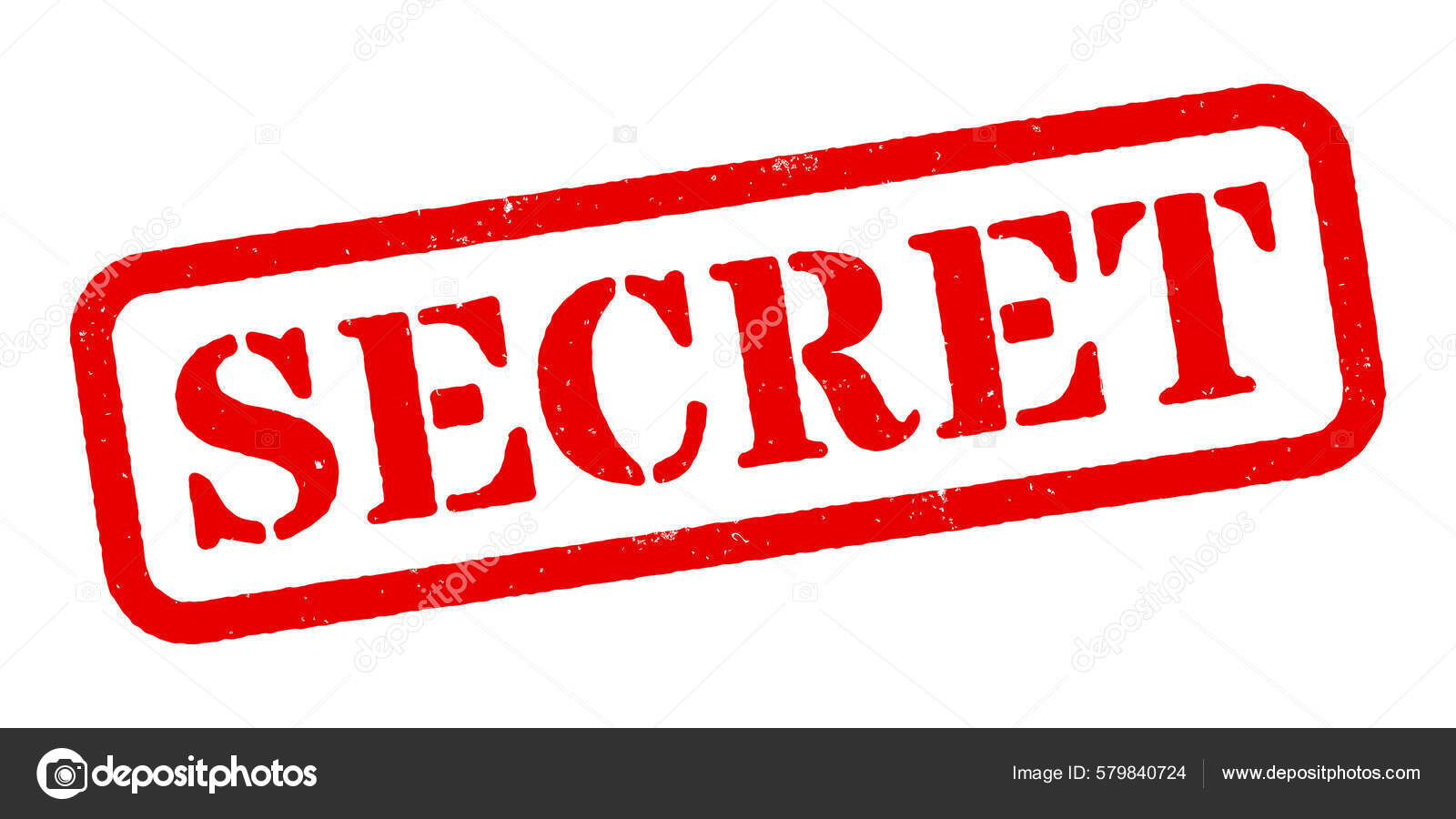 Secret Red Rubber Stamp Vector Stock Vector by ©HTGanzo 579840724