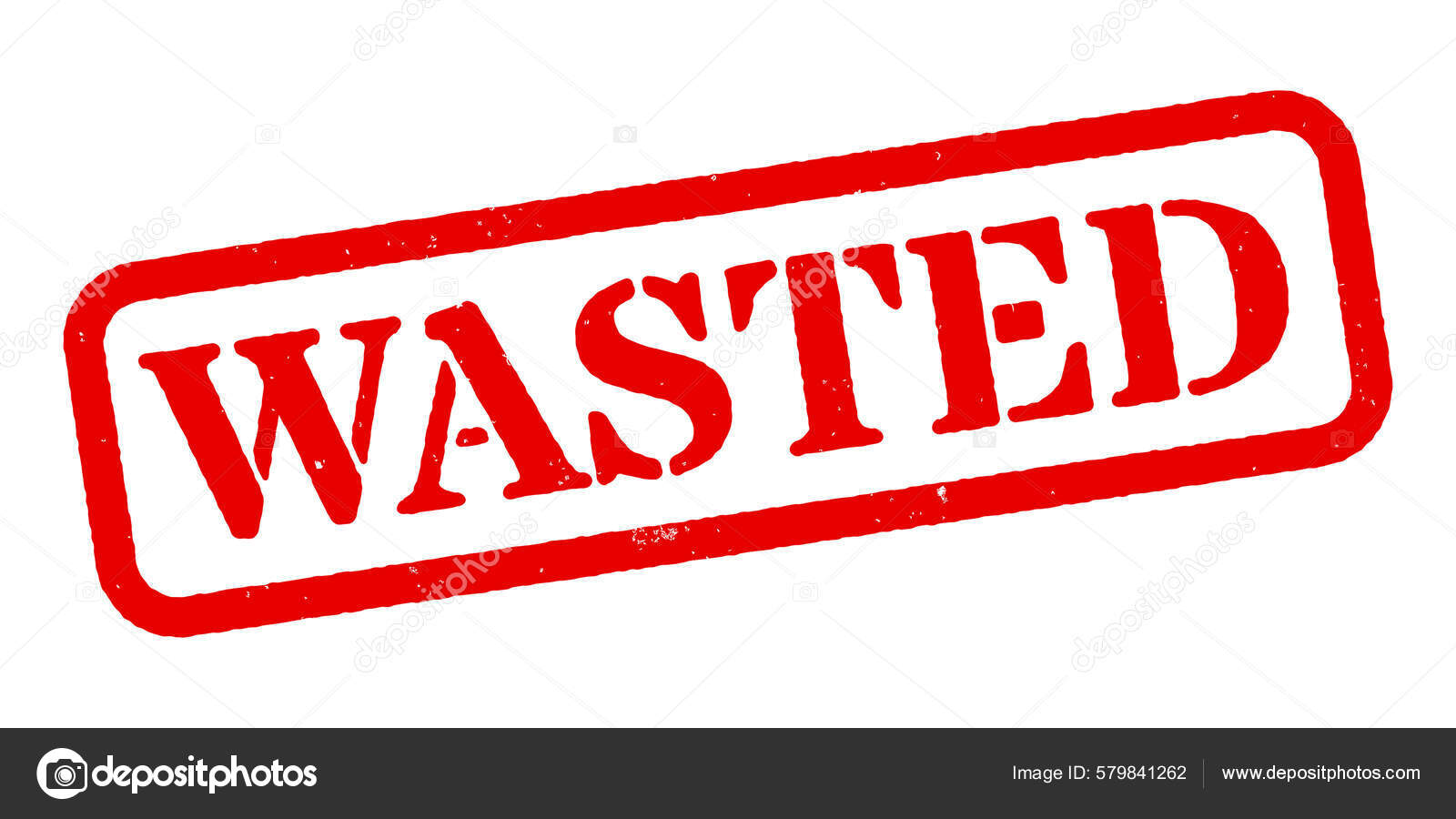 Vector Sello Caucho Rojo Desperdiciado Vector de stock #579841262 de ...