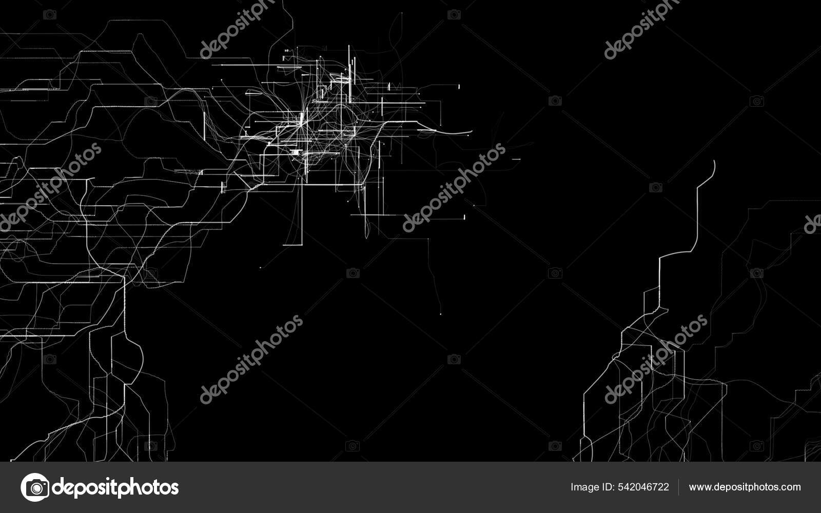 Computer Graphics Representing Electric Circuits Networks Stock Photo ...