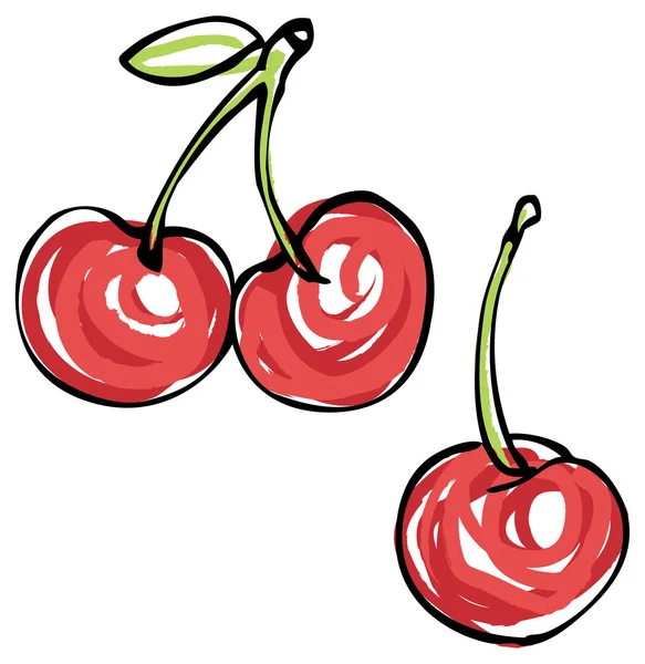 Cherries sketch Vector Art Stock Images | Depositphotos
