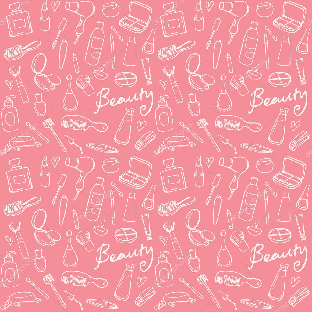 Cosmetics and beauty pattern — Stock Vector © OMW #48660025